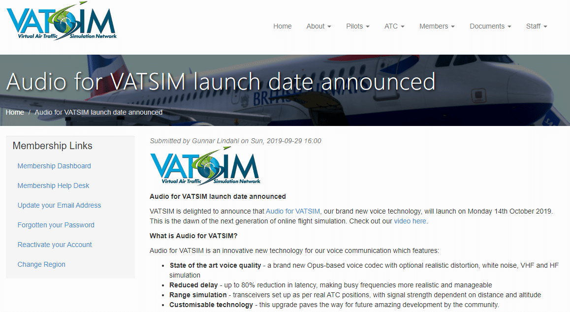 Neues Audiosystem für VATSIM kommt am 14. Oktober – simFlight.DE