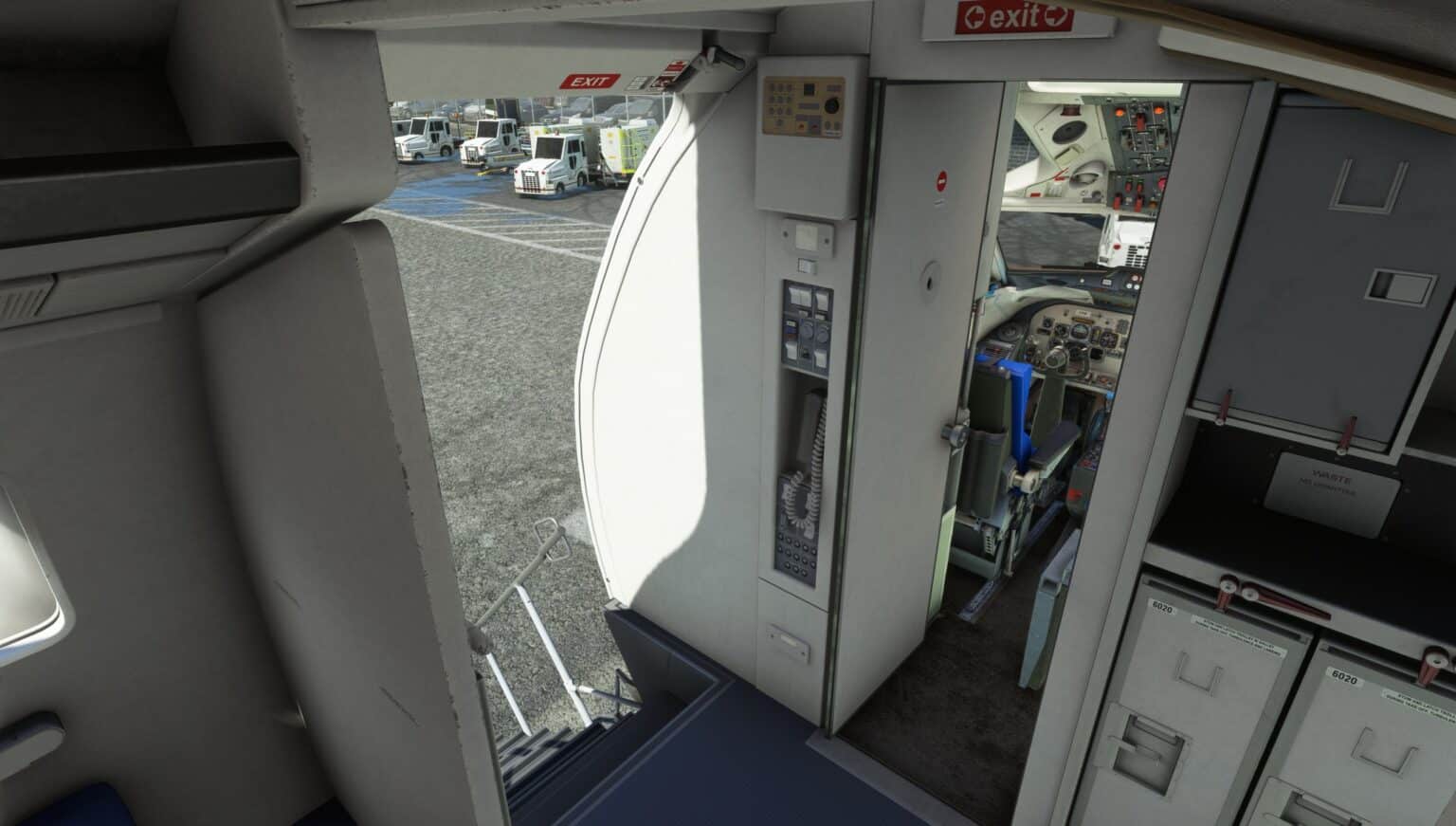 JustFlights Fokker F28 ist kurz vor dem Touchdown – simFlight.DE