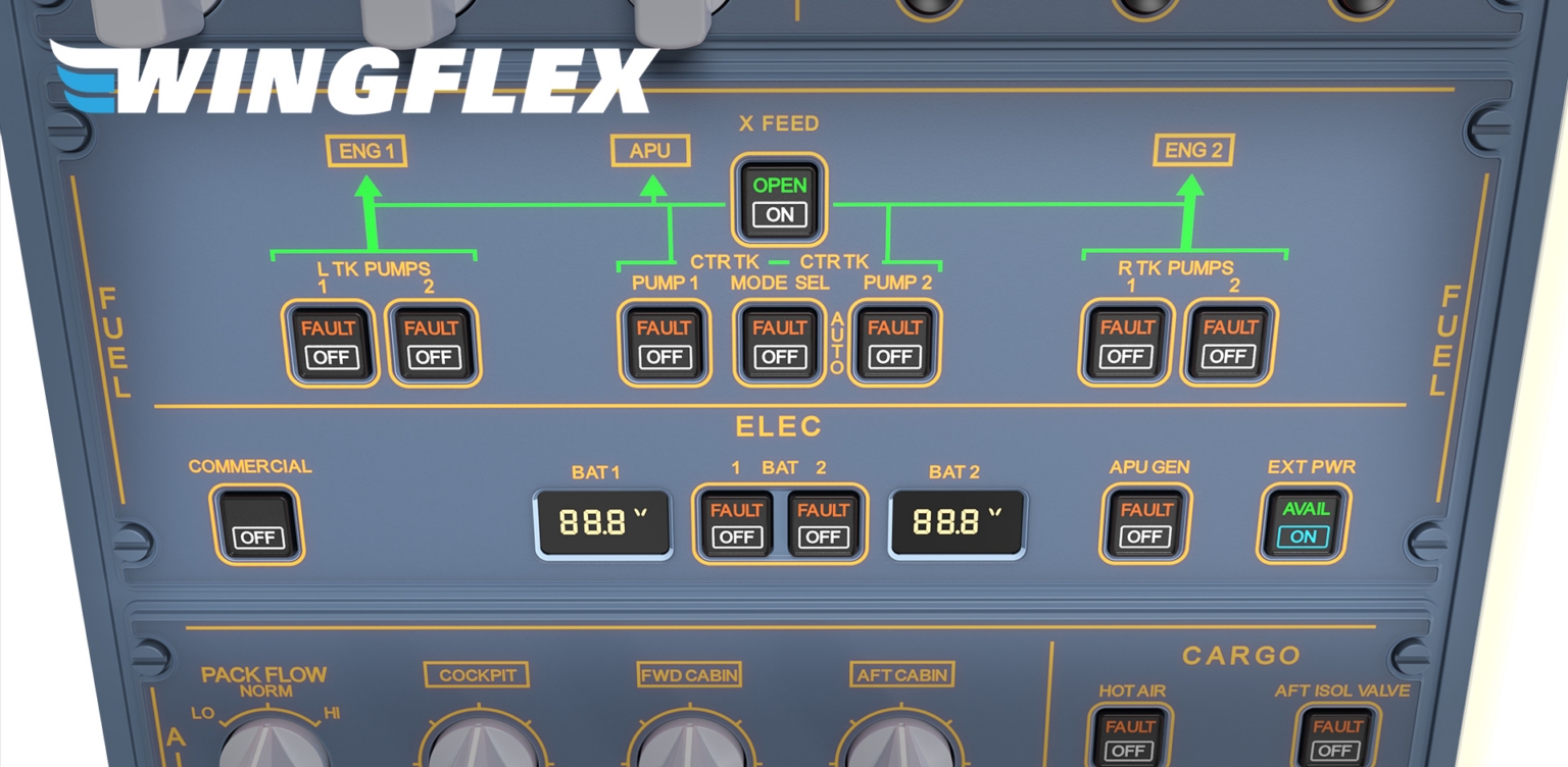 Airbus Overhead Panel von Wingflex – simFlight.DE